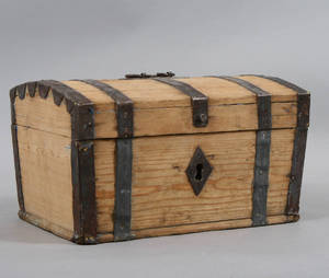 Slutpris för Skrin med smidda beslag 17/1800-tal