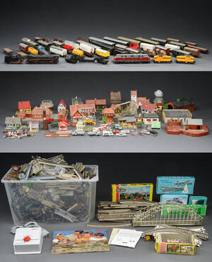 Slutpris för Märklin. Samling modeltog med vogne,