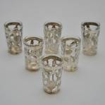 Slutpris för SNAPSGLAS, 6 st, silver/glas