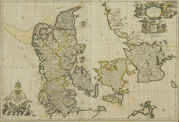 Slutpris för Landkort over Danmark 1600-tallet