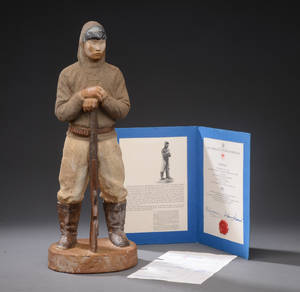 Slutpris för Eigil Knuth 1903-1996. Figur af