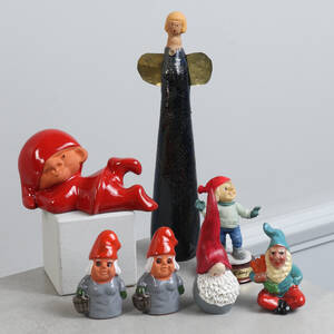 Slutpris för TOMTAR, 7 st, samt ängel,