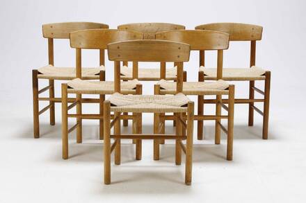 Slutpris för Børge Mogensen 1914-1972. Fire stole,