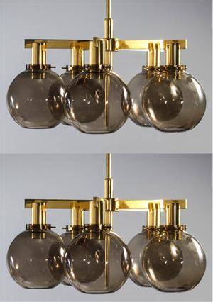 Slutpris för Hans Agne Jakobsson, takarmaturer, mässing,