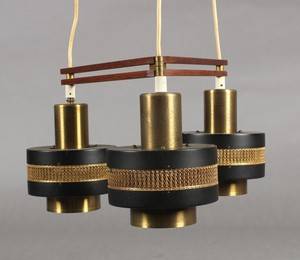 Slutpris för Retro loftpendel af teak, metal