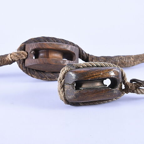 Slutpris för BLOCK/TALJA, gjutjärn/trä, J.E.Porter Co,