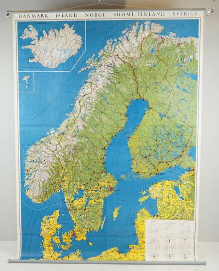 Slutpris för JÄRNVÄGSKARTA, Sverige, Norge, Danmark och