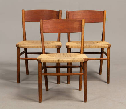 Slutpris för Børge Mogensen 1914-1972. Fire stole,