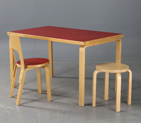 Slutpris för Alvar Aalto, bord, stol och