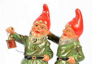 Slutpris för TOMTEFIGURER, 2 st, keramik, Heissner,