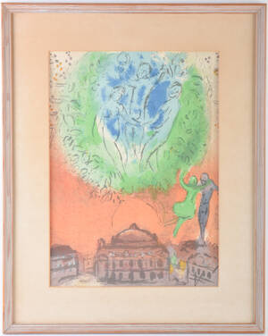 Slutpris för Marc Chagall, litografiskt tryck